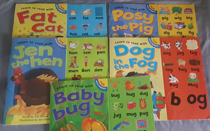 Fun With Phonics 5 book set including interactive wheels – secondhandschool